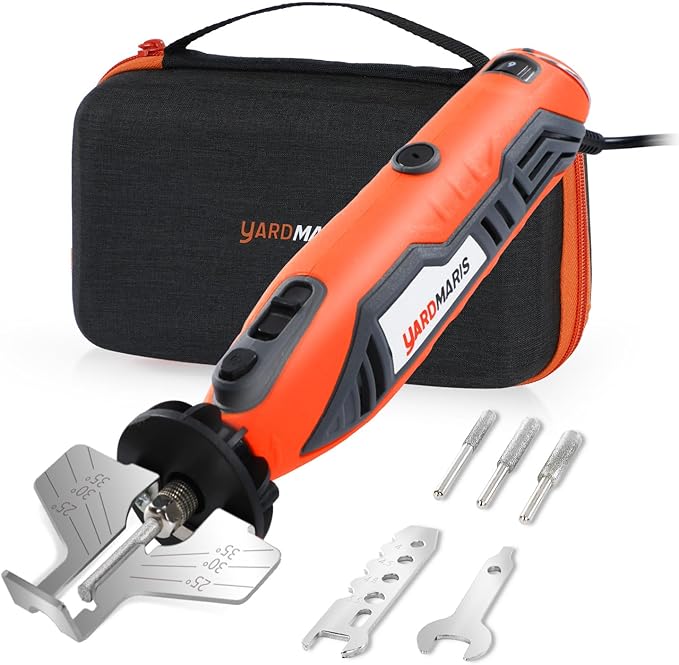Electric Chainsaw Sharpener Kit with 3 Diamond Sharpening Wheels ...